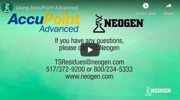 NEOGEN AccuPoint® Advanced Surface Sampler, 100 samplers - Team Medical ...